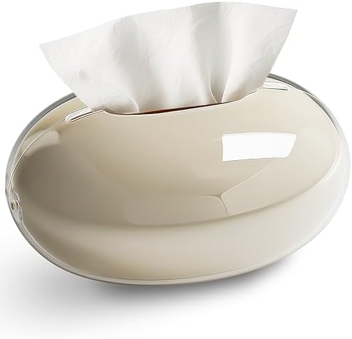 Amazon.com: Round Tissue Box with Bamboo Lid Decorative Waterproof ...