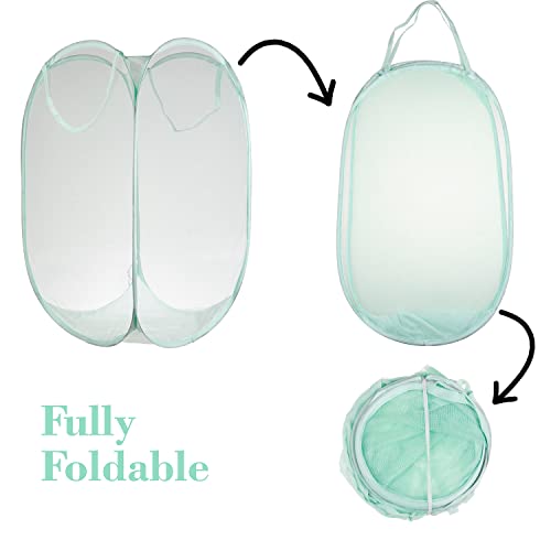 Kuber Industries Laundry Basket | Net Foldable Laundry | Nylon Storage ...