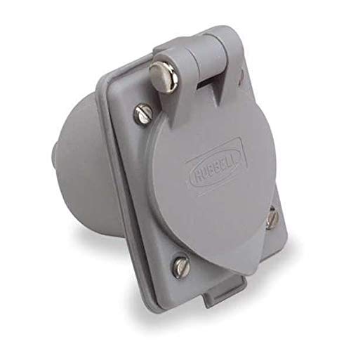 15A Flanged Inlet Receptacle 125VAC 5-15P GY - Amazon.com