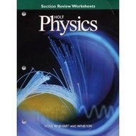 Amazon.com: Holt Physics, Section Review Worksheets: 9780030518690 ...