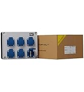 Doktorvolt Stromverteiler Stecker 16A Baustromverteiler Mennekes CEE ...