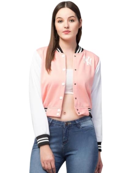 Buy Design Trend Women's Varsity Multicolour Jacket at Amazon.in