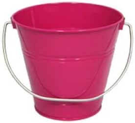 Amazon.com - Hot Pink Large Metal Bucket 7 H x 7.5" - Lidded Home ...