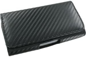 Amazon.com: Carbon Fiber Leather Horizontal Carrying Case for Pantech ...