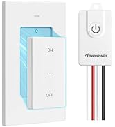 DEWENWILS Wireless Light Switch Kit - No Wiring, 10A/1000W, 100 Ft RF ...