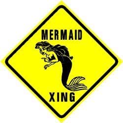 Amazon.com: Texsign Mermaid Crossing Sign * Street Fantasy : Home & Kitchen