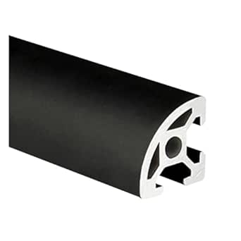 2pcs 2020R Black Aluminum Profile, T-Slot Linear Rail Extrusion with ...
