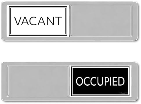 Amazon.com : Black & White Vacant Occupied Office Sign, Vacant Occupied ...