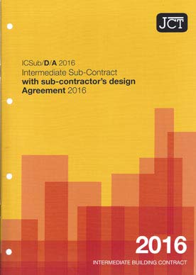 JCT: Intermediate Sub Contract sub contractor design Agreement 2016 ...