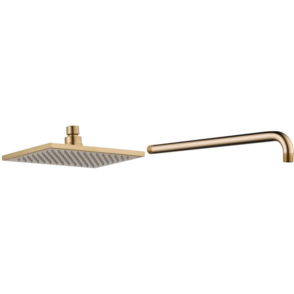 Buy Delta Faucet Brushed Gold Shower Fixture Including Gold Rain Shower ...