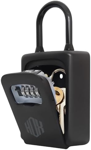 Amazon.com: HOX Key Lock Box, Resettable Combination Lockbox, Wall ...