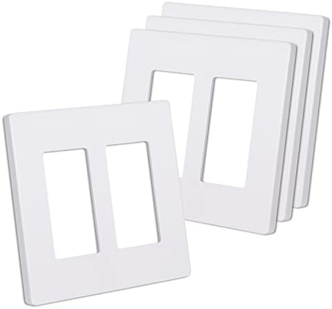CML Matte White Decorator Screwless Wall Plate, 1-4 Gang Outlet Covers ...