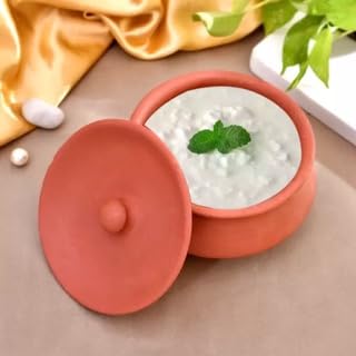 Jetwals Clay Curd Pot Dahi Handi/Dal Handi/Mitti Handi/Curd Bowl With ...