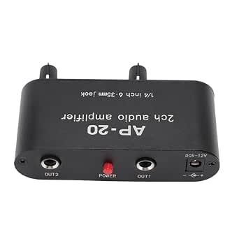 Amazon.com: GOWENIC Dual Channel Sound Amplifier, 1/4 Inch 6.35mm Sound ...