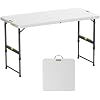 Amazon.com: FanttikOutdoor 4ft Portable Folding Table, One-Handed ...