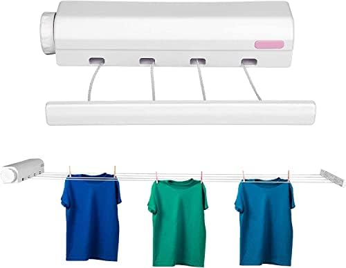 VIPREKHO Retractable Clothesline Home Indoor Outdoor Plastic Clothes ...