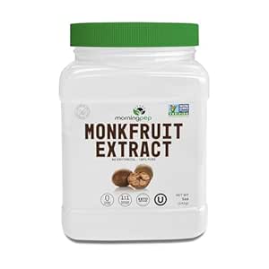 Amazon.com: Morning Pep 100% Pure Monk Fruit extract sweetener, No Erythritol, Monkfruit Extract ...
