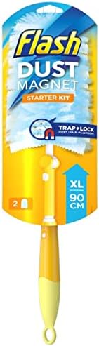 Flash Duster Dust Magnet Starter Kit, 1 Handle + 14 Refills, Trap And ...