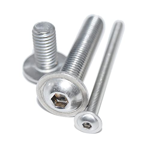 Round-head screws with hexagon socket with flange M8X45, 6 pieces ISO ...