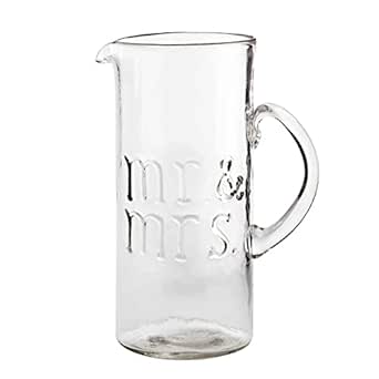 Amazon.com: Mud Pie Mr. & Mrs. Pitcher, 50.5 oz : Home & Kitchen