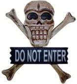 Amazon.com: Do Not Enter Day of the Dead Skull and Bones Door Warning ...