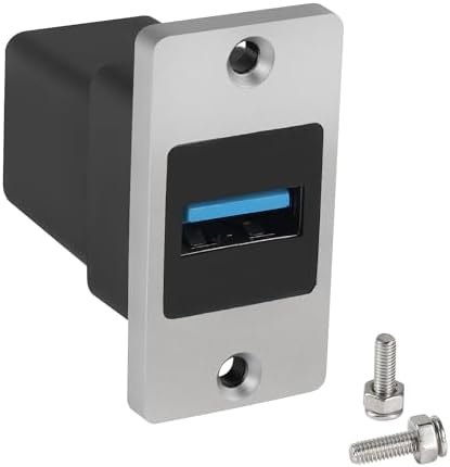 Amazon.com: QIANRENON 5Gbps USB3.0 Rectangular Metal Panel Adapter USB3 ...