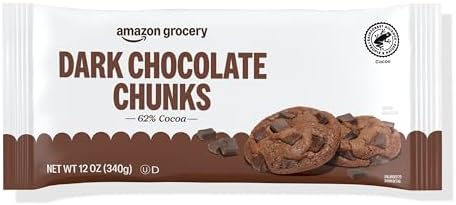 Amazon.com: Amazon Grocery, Dark Chocolate Chunks, 12 Oz : Grocery ...