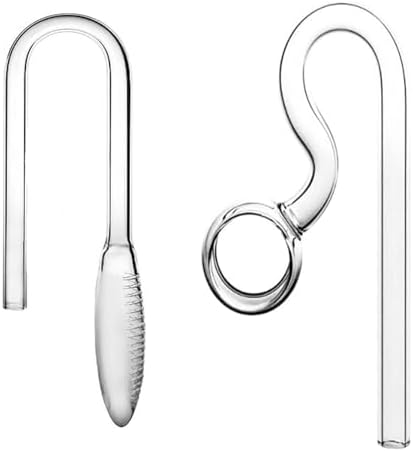 Amazon.com : Ailindany Glass R Pipe Inflow Outflow Set Aquatic Violet ...