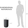 Amazon.com : Kante Tall Fulted Planter, 17.7 Inch Tall Round Concrete ...