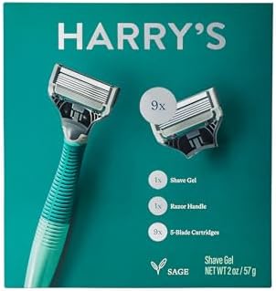 Amazon.com: Harry's Shaving Kit for Men - Razor Handle, 9 Razor Blade ...
