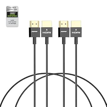 RUIPRO Thin 8K HDMI 2.1 Certified Cable 1.5FT 2 Pack, Ultra High Speed ...