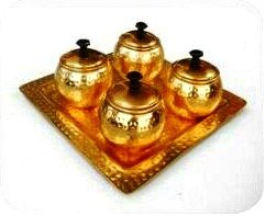 Buy Gift Galaxy 4 MEWA CONTAINER WITH TRAY(GOLDEN FINISH, 30x30x10cm ...