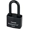 FIGODE® Outdoor Waterproof Padlock, Large Heavy Duty Sturdy Covered ...