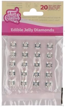 FunCakes Edible Jelly Diamonds Clear: Ready to Use for Cake Decoration ...