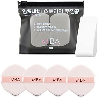 Amazon.com : MIBA Hydro Sponge 4ea + Big Size Soft Puffs 4ea. Makeup ...