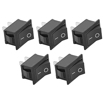 Waziaqoc 5PCS Boat Rocker Switch, 2 Pin 2 Position On/Off SPST Small ...