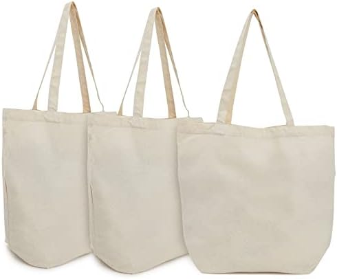 Amazon.com: TOPDesign 2-Pack Canvas Tote Bags with Magnetic Snap ...