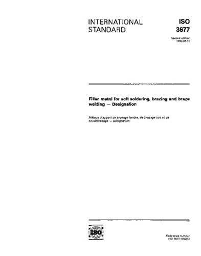 ISO 3677:1992, Filler metal for soft soldering, brazing and braze ...