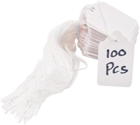 Swift Strung Tags White Card Clothing Parcel Label String Hanging Gift ...