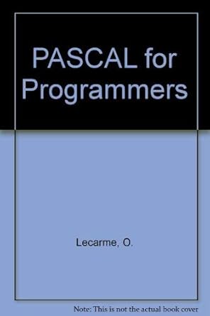Buy PASCAL for Programmers Book Online at Low Prices in India | PASCAL ...