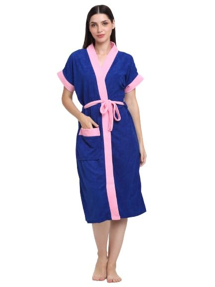 Buy CREEVA Everyday Terry Cotton Unisex Bathrobe Collection With kimono ...