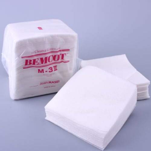 BEMCOT Agaram Industries M3-II Nonwoven Quarter-Fold Low-Linting Wipe, Extremely Absorbent, 9 x ...