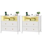 Amazon.com: Tykacna 27 Inch Wide Night Stand, Large Wood Night Stand ...