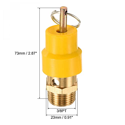 uxcell Air Compressor Pressure Valve Release 3/8PT Male Threaded 225 ...