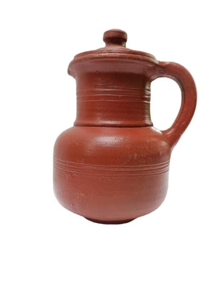 Buy Terracotta Water Jug Clay Water jug with lId 1700 ML Online at Low ...