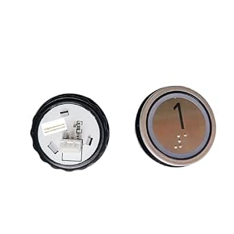 5400 Elevator Lift Push Button D Type Round Stainless Steel Red Light 3 ...