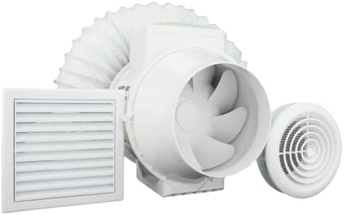 Powerful Inline Bathroom Fan Kit with Run-On Timer For Large Bathroom ...
