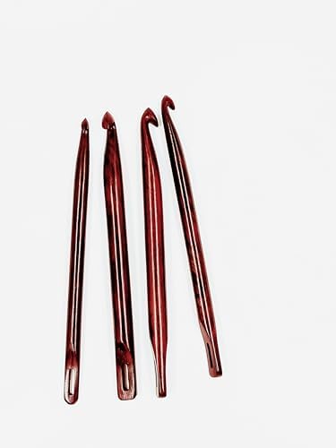 Knooking Rosewood Needle Locker Hook, Wooden Locker Hook Crochet Thread ...