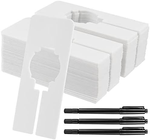 SINJEUN 60 Pack Blank Hanger Dividers, 125 x 50mm Rectangular White ...