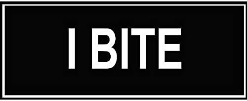 Amazon.com : "I Bite" Medium nylon velcro patches by Dean & Tyler ...